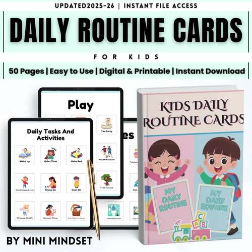 Visual Schedule Cards for Kids | Daily Routine Cards | Autism, Special ...