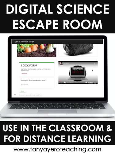 Science Digital Escape | Renewable and Nonrenewable Resources | TPT
