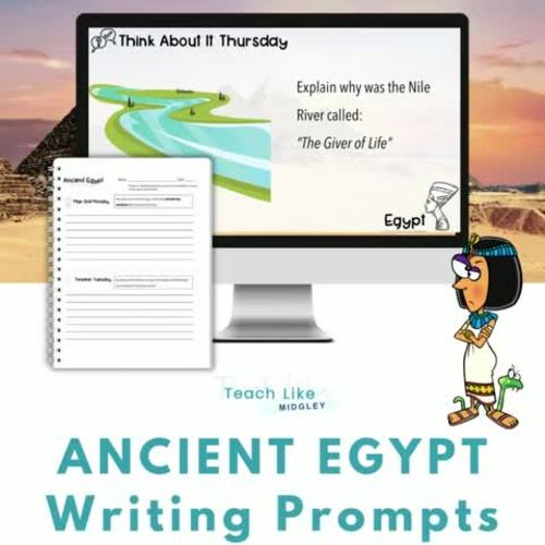 Ancient Egypt: Bell Ringer Writing Prompts by Teach Like Midgley