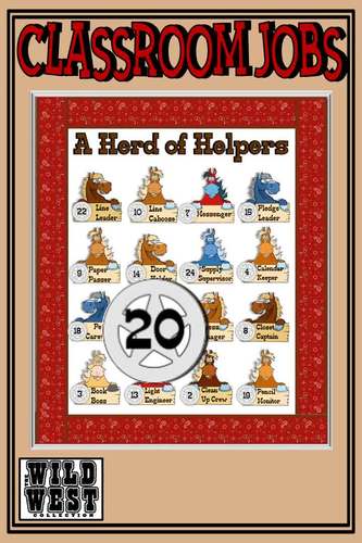 CLASSROOM JOBS Classroom Management Wild West Theme Classroom Decor ...