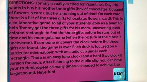 Valentine's Day Speech Boom Cards™ Articulation Minimal Pairs Game