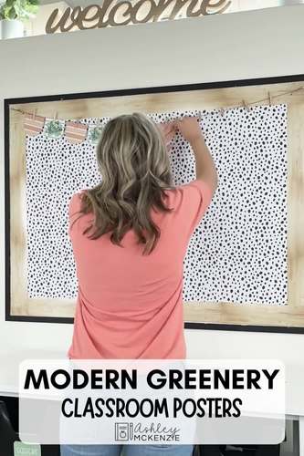 Modern Greenery Classroom Decor | Classroom Posters - Editable! | TpT