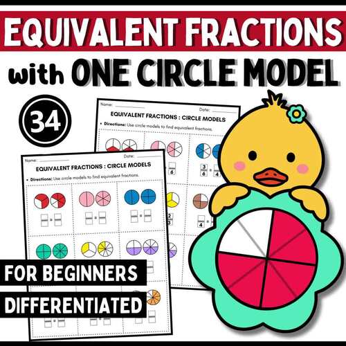 ⭐️ Equivalent Fractions Worksheet circle model Identify Fractions 3rd ...