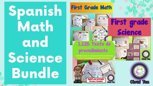Spanish Math and Science Bundle by Cloud Ten | TPT