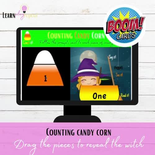 Boom Cards™ Counting candy corn, w/audio| follow directions complete ...