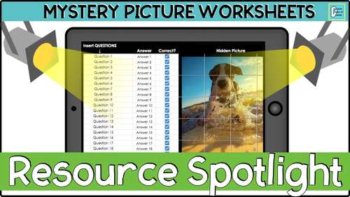 Australian Animals Editable Hidden Picture Digital Worksheet Templates