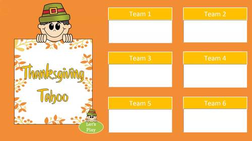 Thanksgiving Taboo PowerPoint Game by Handy Teaching Tools | TPT