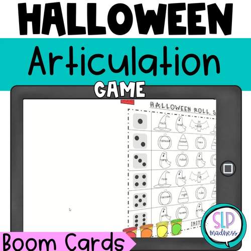 Speech Therapy Halloween Articulation Boom Cards l No Prep Speech Sound ...