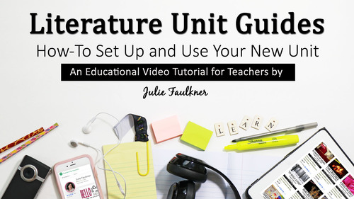 How To: Organizing Literature Guides, Video for Teachers by Julie Faulkner