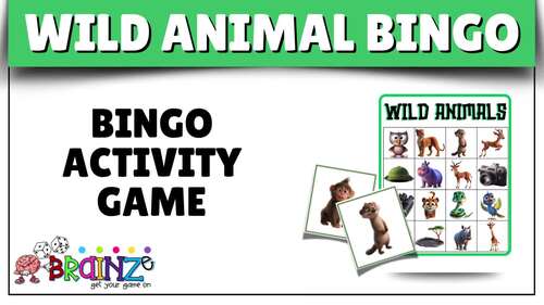 Jungle Animals Bingo Game – Safari Animal Classroom Activity by BRAINZe
