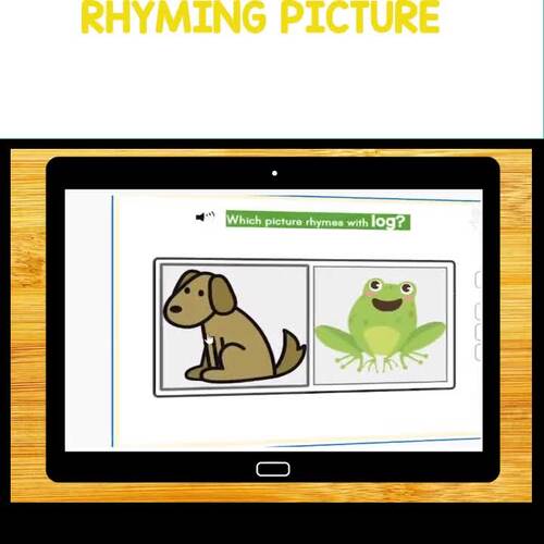 Rhyming Words | Rhyming Pictures Boom Cards by Limes and Lemons