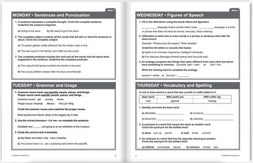 Canadian Daily Language Skills Grade 6 Spiral Review by Chalkboard ...