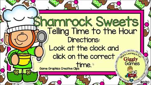 Giggly Games Shamrock Sweets Time to the Hour GOOGLE SLIDES Distant ...