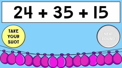 Adding Multiple 2-Digit Numbers | No Prep 2nd Grade Math Game Digital ...