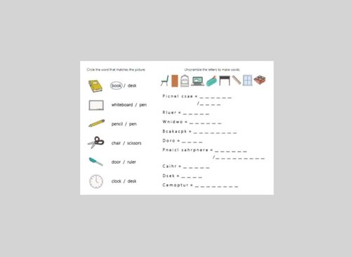 SET 3: 5 Basic Vocabulary Worksheets (ESL beginner, A1-A2, year 1-2 ...