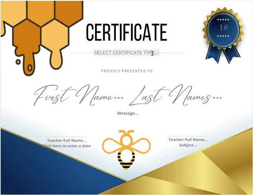 Spelling Bee Automatic Certificate 2 by Tech Helper | TPT