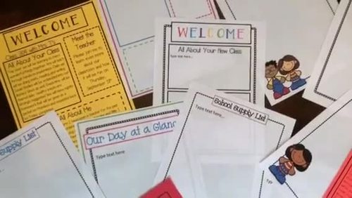 Editable Welcome Back Packet by A Special Place | TPT