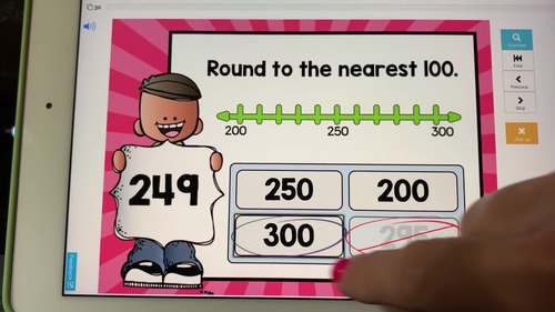 Rounding to the Nearest 100 BOOM™ Cards Differentiated | TPT