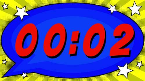 30 COMIC Video Countdown Timers - For PowerPoint, Slides, Keynote