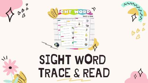 Sight Words Worksheets Practice Trace and Read Activity by TeKa Kinderland