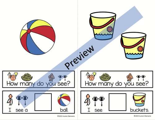 Beach Counting- Adapted Book- Summer- Ocean Theme- Autism- SPED | TPT