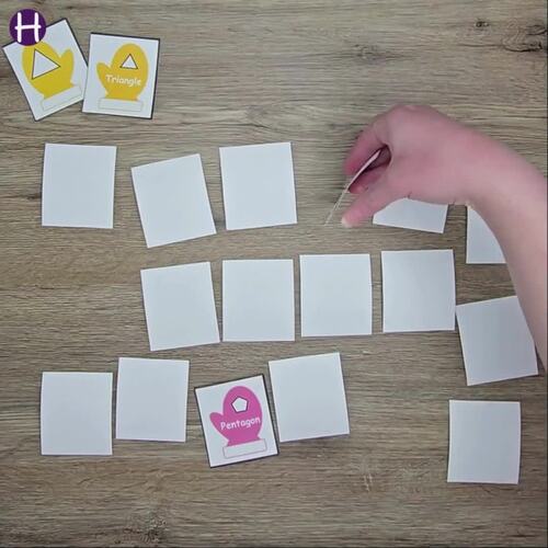 Mittens Shape Matching Activity by HH Fun and Learning | TPT