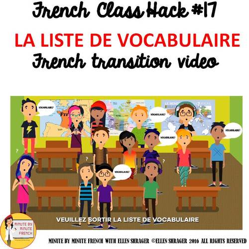 17 French Class Transition Video "Vocabulary" for CI TCI TPRS 90%TL