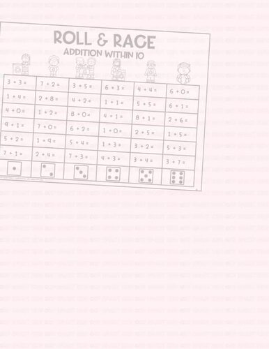 Roll and Race Addition Within 10 Earth Day Math Dice Games Kindergarten ...