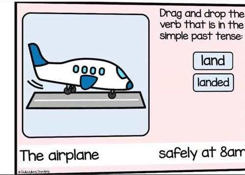 Activities for Simple Past Tense Boom Cards by Suburban Teacher | TPT