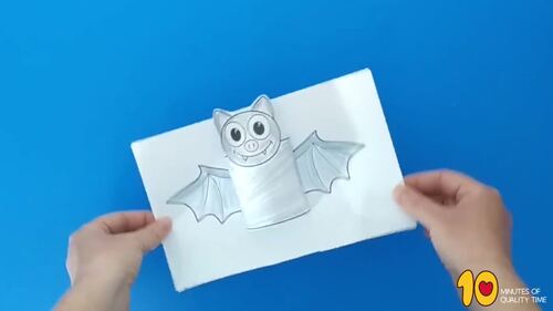 3D Paper Halloween Bat by 10 Minutes of Quality Time | TPT
