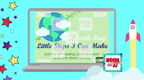 Earth day environment BOOM CARDS Speech Therapy Reading Comprehension ...