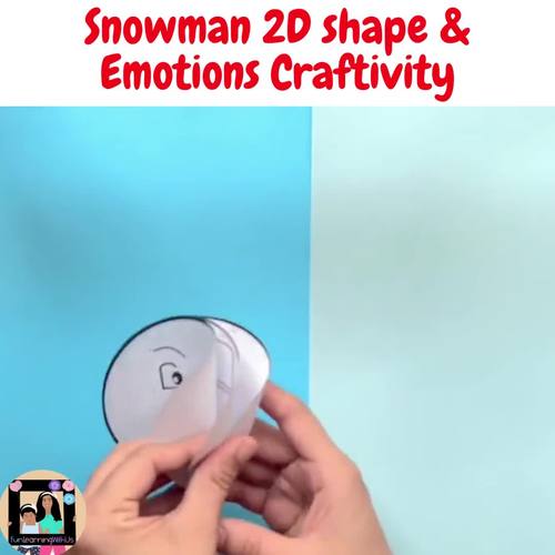 Winter Snowman 2D Shape & Emotions Craftivity | January Winter 2D shape ...