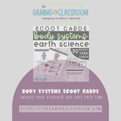 Systems in the Body Scoot Cards by Amanda Bowen - The Sci Ed Teacher