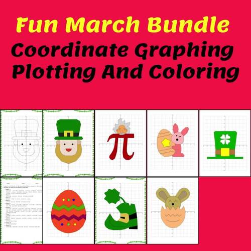 March Activities Bundle - Coordinate Graphing - Plotting & Coloring ...