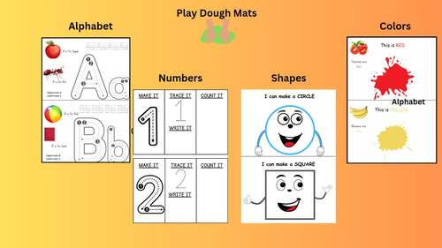 play dough mats bundle, printable play doh mats, task cards, fine motor ...