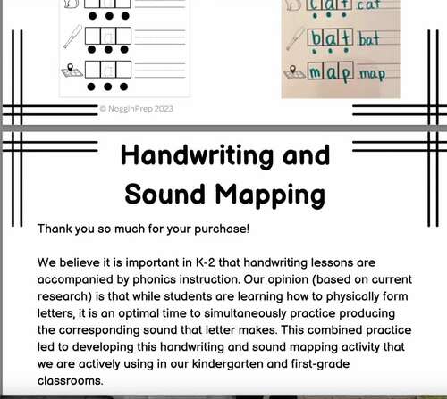 Handwriting | Sound Mapping | Decodables | Science of Reading | by ...