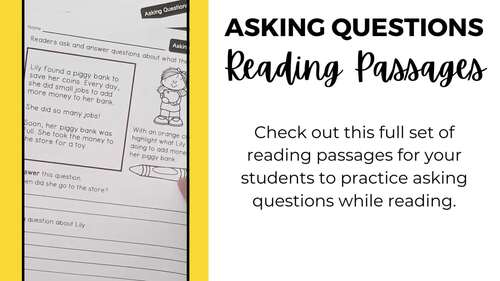 Reading Passages For The Asking Questions Reading Strategy | TPT