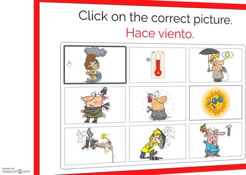 Weather in Spanish | El Tiempo | Spanish BOOM Cards by Debbie Wood