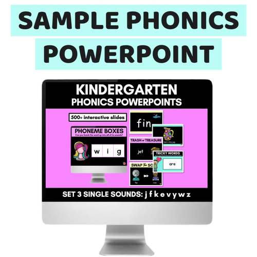 Kindergarten Phonics PowerPoints Set 1 - s a t p i n m g by Mrs ...