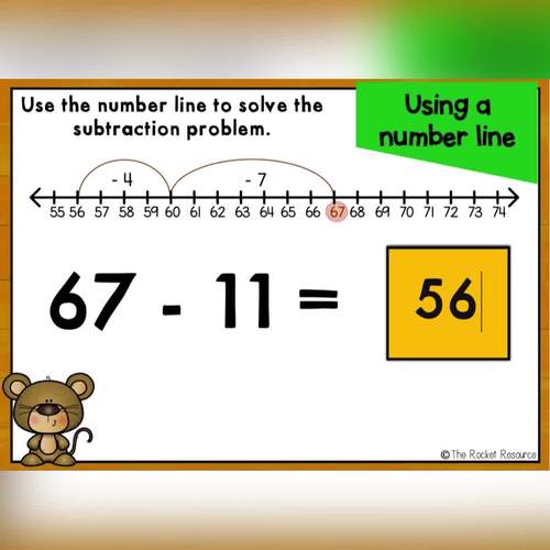 Fall Adding and Subtracting Using a Number Line BOOM™ Cards 2.MD.6