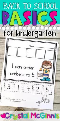 Kindergarten Beginning of the Year Printables - Back to School Activities