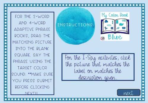 Boom Learning | My Color Book: Blue! by WNYslpchelsea | TpT