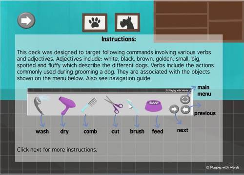 Dog Salon - Following Directions with Adjectives BOOM CARDS™ | TPT