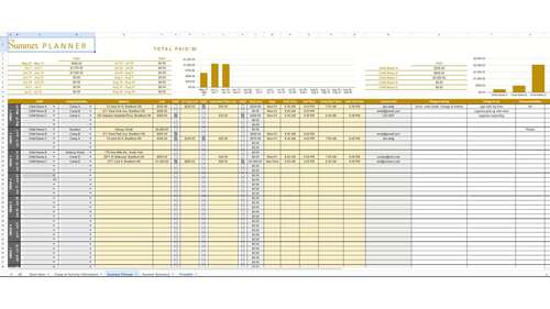 Summer Camp Planner Google Sheets Spreadsheet - with 4 extra weeks