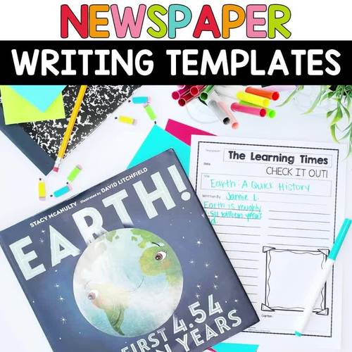 Newspaper Article Template Graphic Organizer: Digital and Printable ...