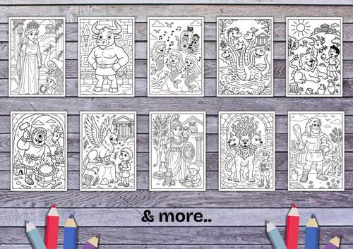 Greek Mythology: 25 Printable Coloring Pages of Greek Gods & Mythical ...