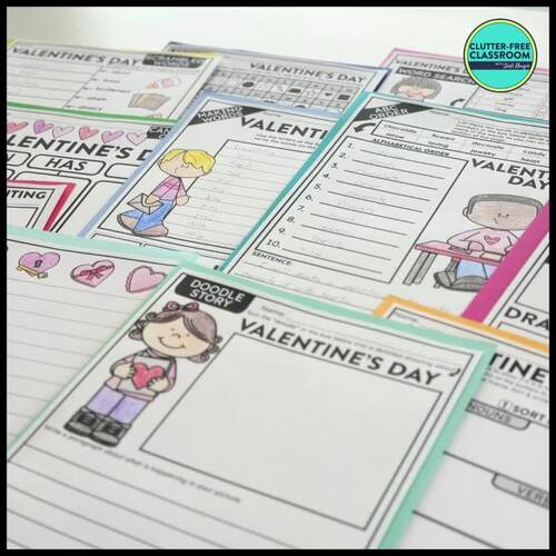 Valentines Activity Packet February Valentines Day Word Work 2nd Grade ...