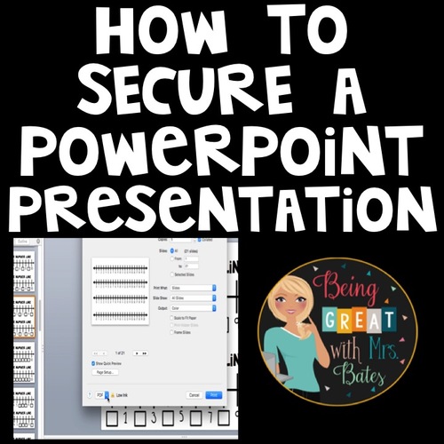 How To Secure A Powerpoint Presentation By Bobbi Bates Tpt