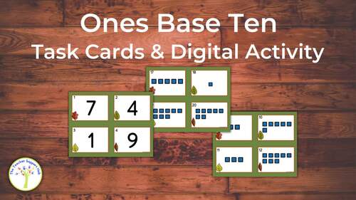 Ones Place Value Base Ten Visual Print and Digital Task Cards and Games ...