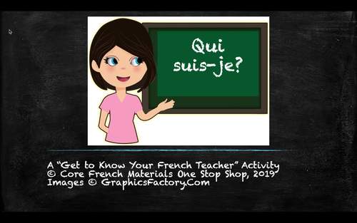 Core French Qui suis-je? A "Get to Know" Your French Teacher & Students ...